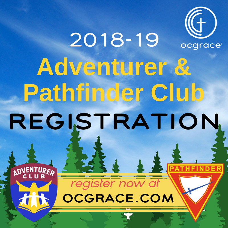 Adventurer & Pathfinder Club Registration - OC Grace Church