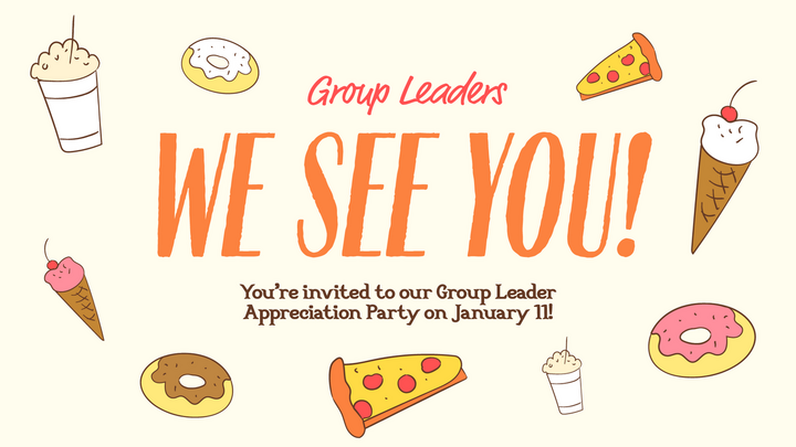 Group Leader Appreciation Party // All Campuses - Rolling Hills ...