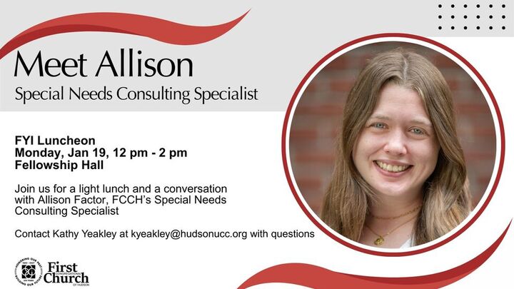 FYI Program with Allie Factor - The First Congregational Church of Hudson