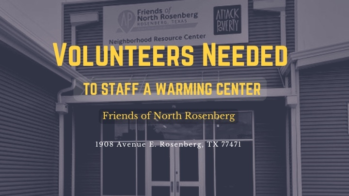 Warming Center Volunteers - Attack Poverty